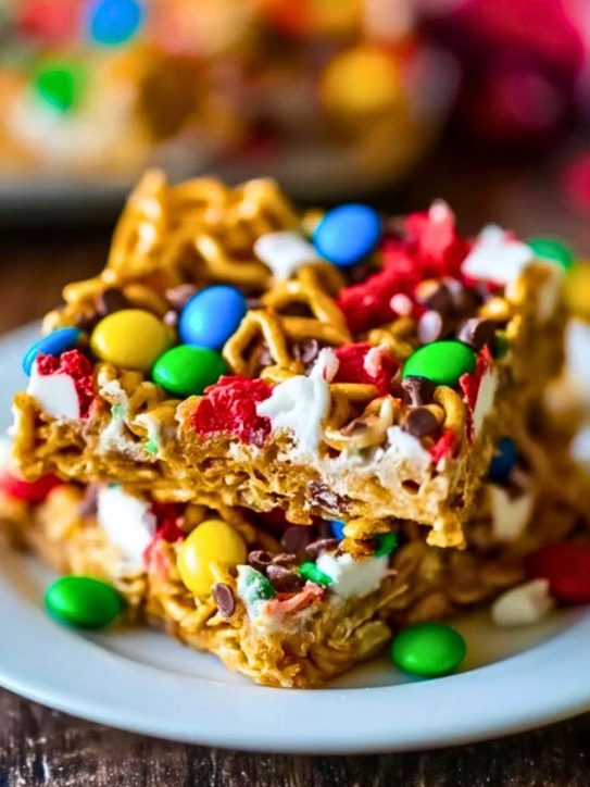 Elf Spaghetti Cookie Bars