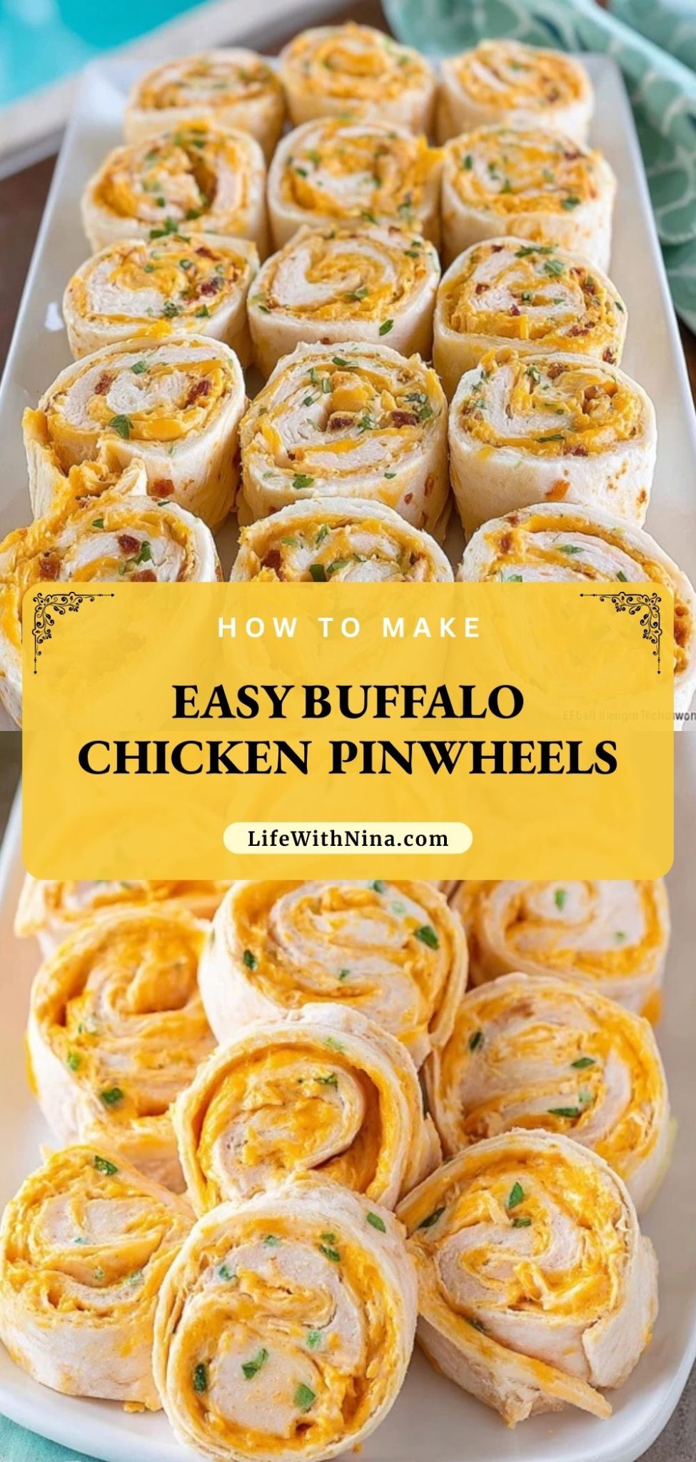 Easy Buffalo Chicken Pinwheels