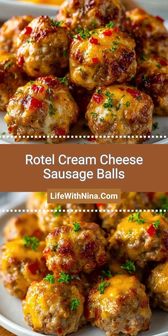 Rotel Cream Cheese Sausage Balls