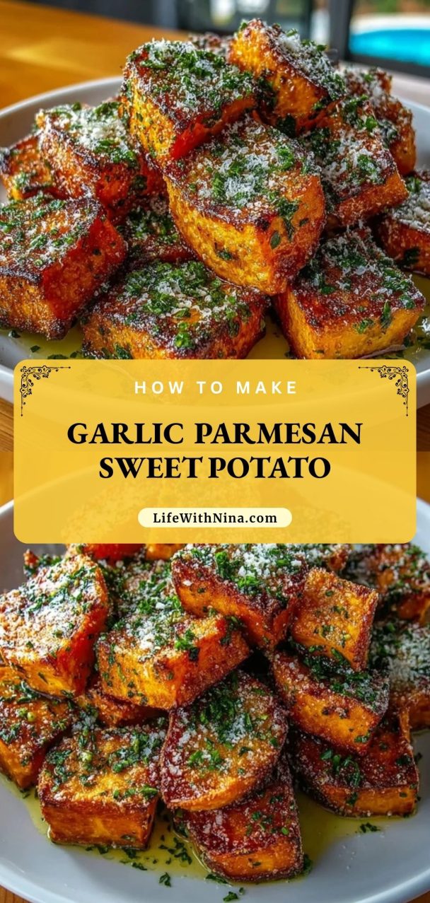 Garlic Parmesan Sweet Potato