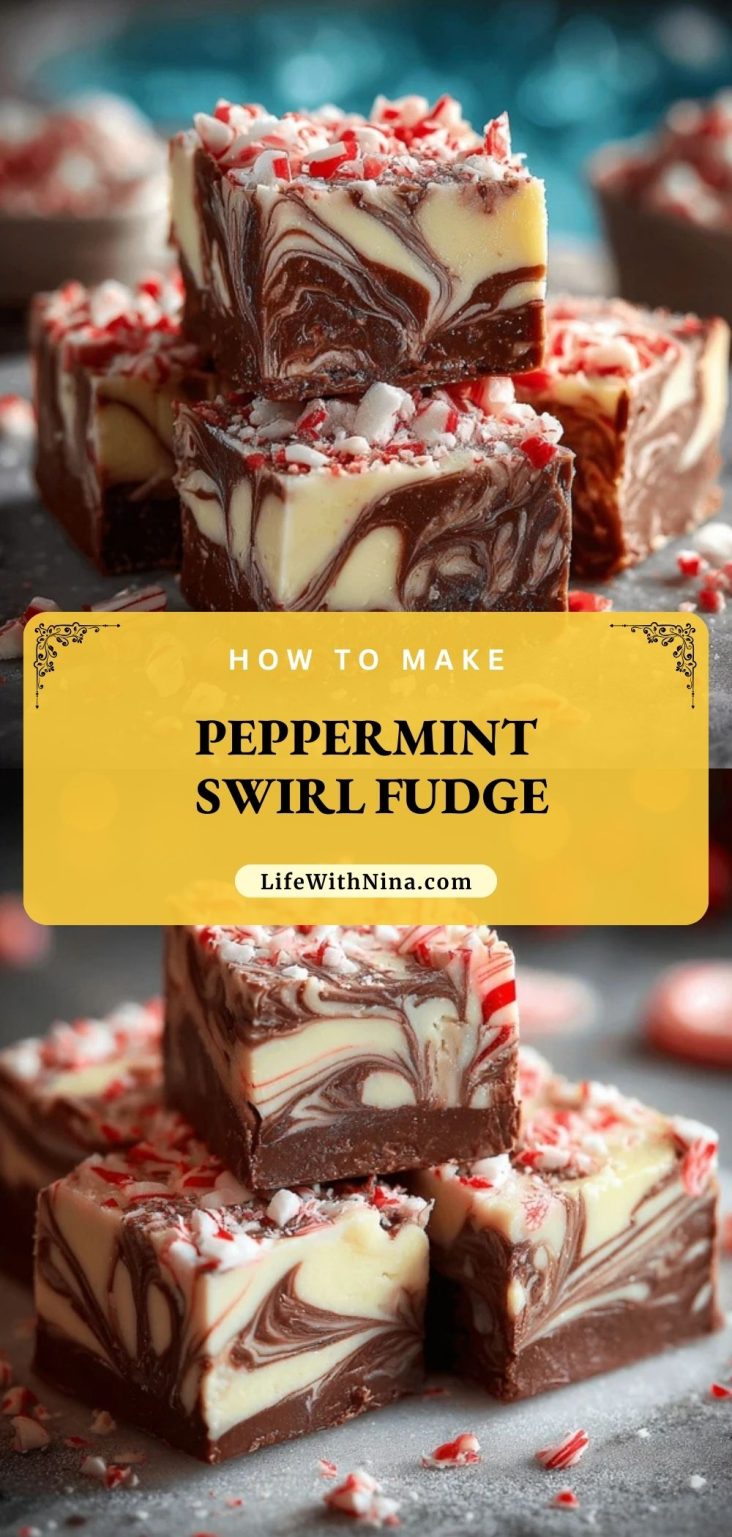 Peppermint Swirl Fudge