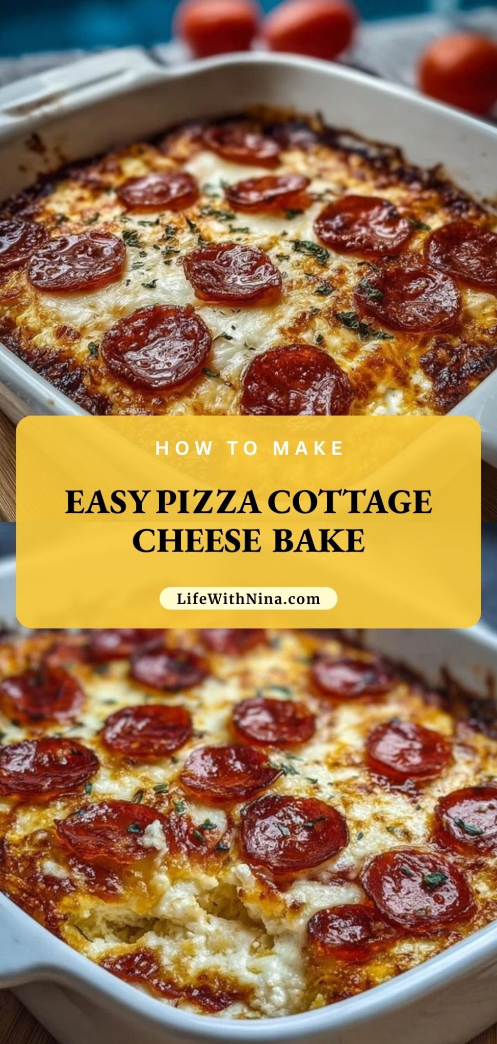 Easy Pizza Cottage Cheese Bake