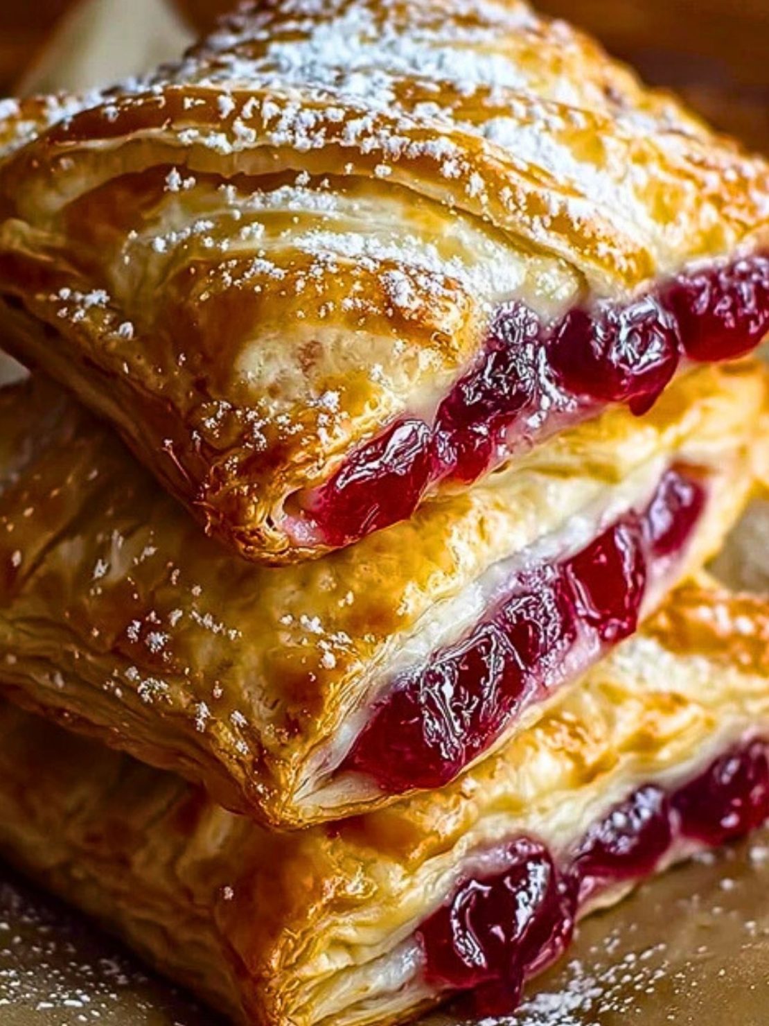 Homemade Cherry Puff Turnovers
