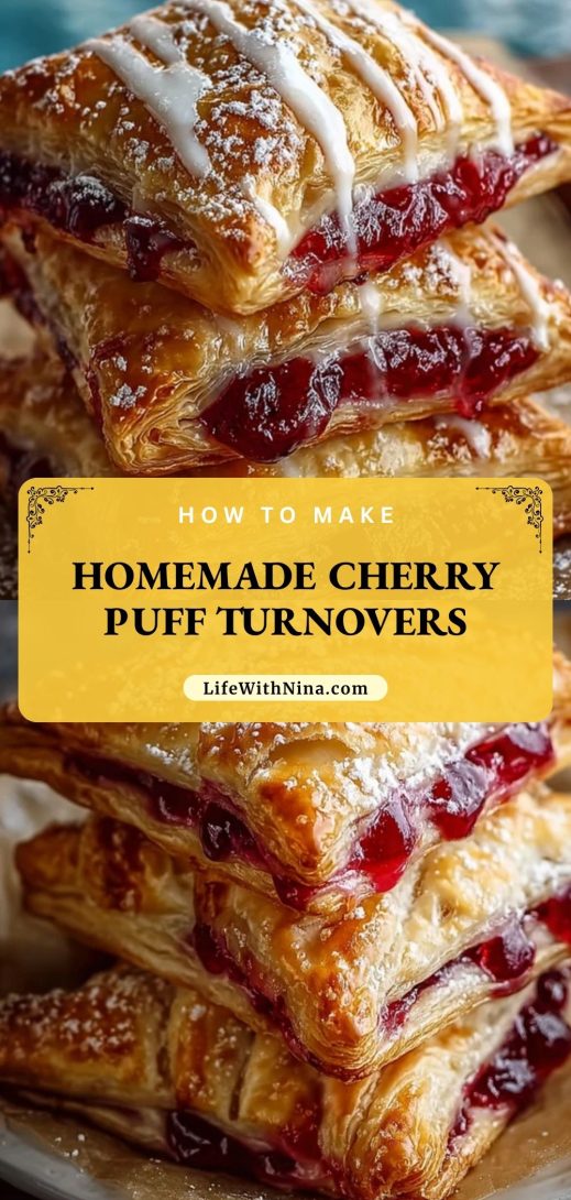 Homemade Cherry Puff Turnovers