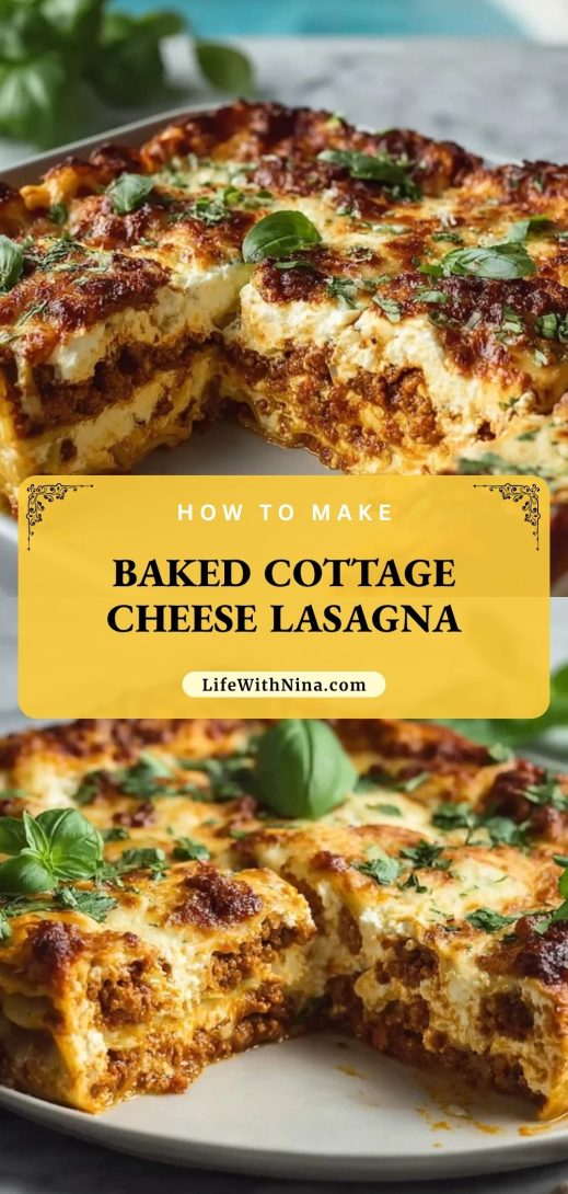 Baked Cottage Cheese Lasagna