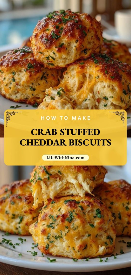 Crab Stuffed Cheddar Biscuits
