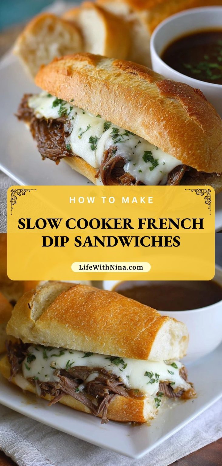 Slow Cooker French Dip Sandwiches