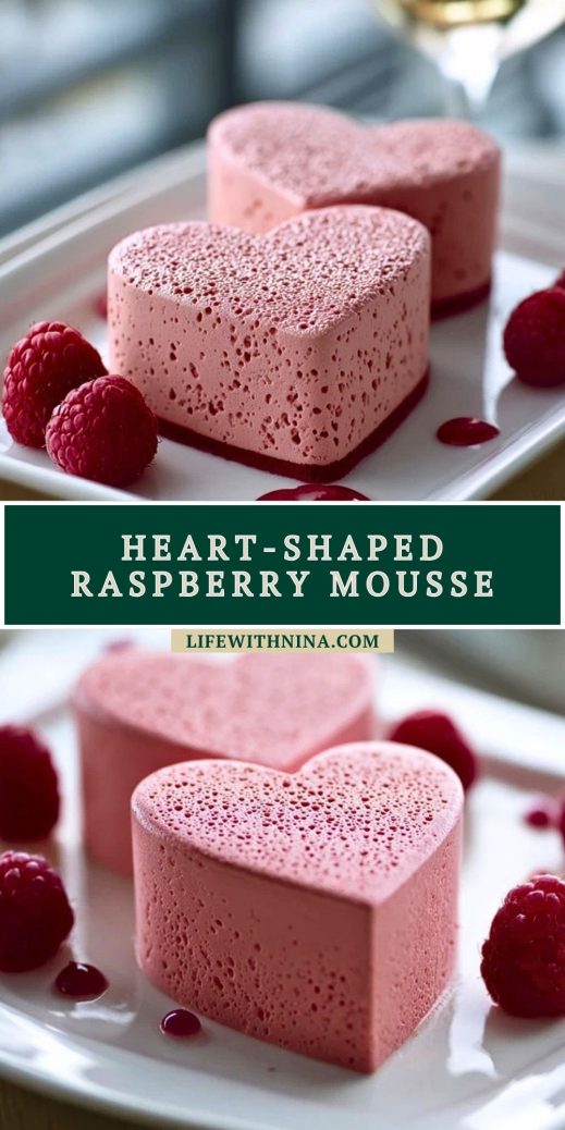 Heart-Shaped Raspberry Mousse