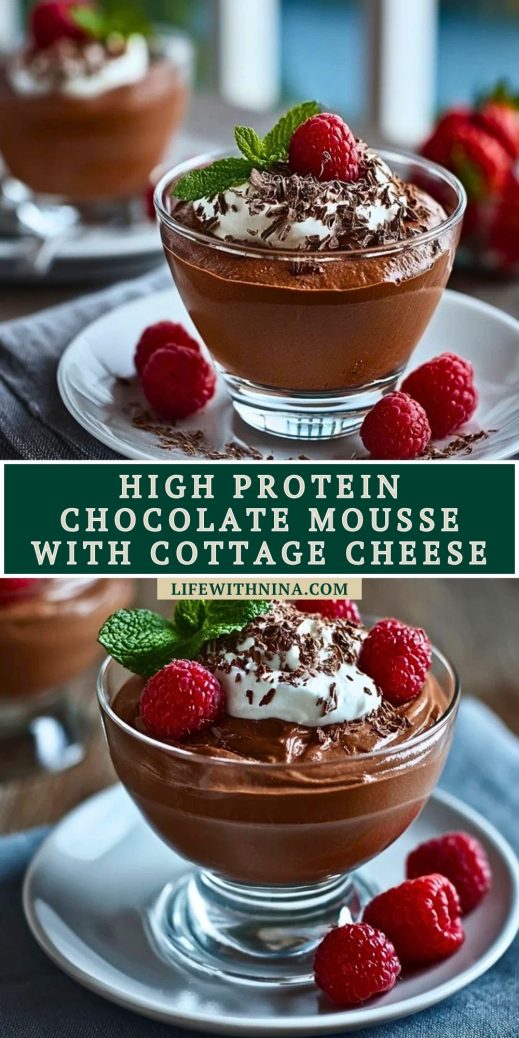 High Protein Chocolate Mousse with Cottage Cheese